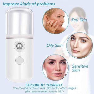 Skincare | Handheld Mini Ultrasonic Face Steamer Mister Nano Mist ...